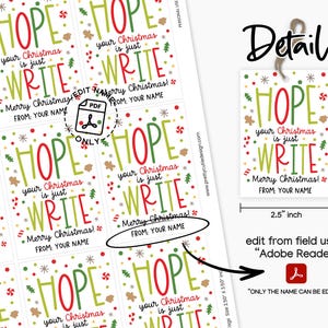 Funny Christmas Gift Tags: Teacher Pencil Gift (digital Download) - Etsy