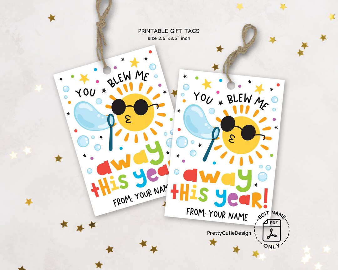 Bubble Gift Tags: End of Year Teacher Thank You (printable) - Etsy