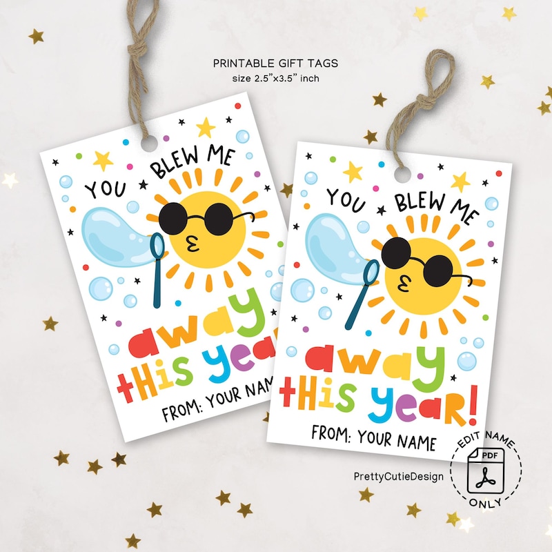 You Blew Me Away This Year Bubble Tags - Etsy