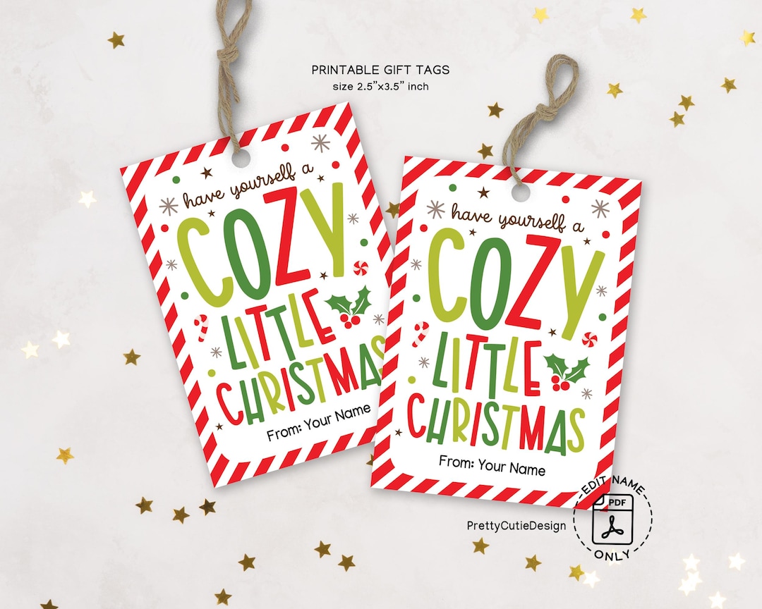 Fuzzy Blanket Christmas Gift Tags Printable, Have Yourself a Cozy ...