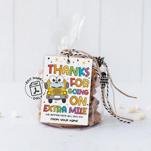 School Bus Driver Appreciation Tag Printable, Thanks for Going the ...