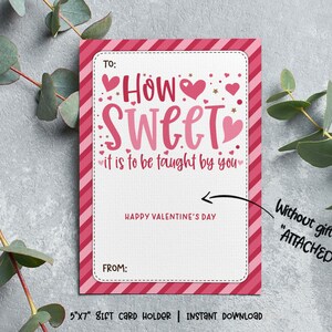 How Sweet It is to Be Taught by You, Valentines Day Teacher Greeting ...