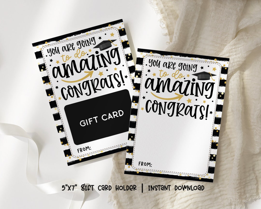 Graduation Gift Card Holder Printable, Graduation Money Holder 2024 ...