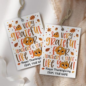 Thanksgiving Gift Tags Printable, so Very Grateful for Teacher and ...