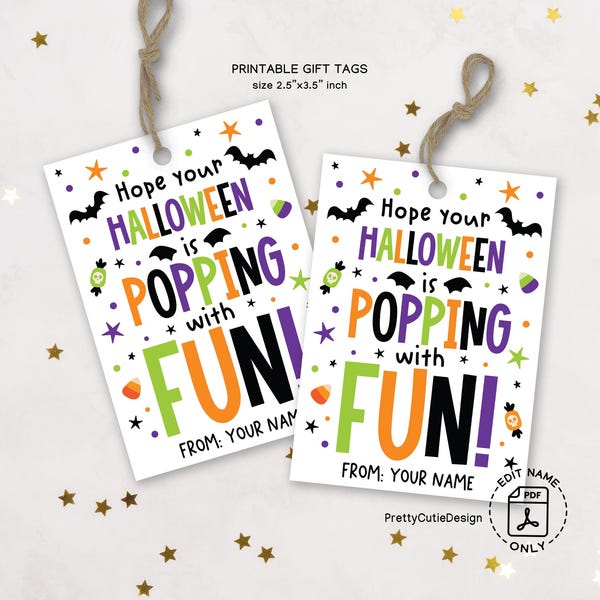 Poppin by Halloween Label - Etsy