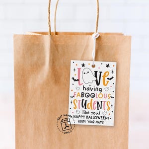 Students Halloween Gift Tags Printable, Faboolous Students Trick or ...