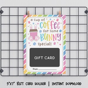 Easter Gift Card Holder, Somebunny Special Coffee Card Holder, Teacher ...