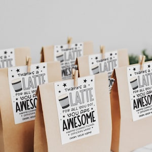 Happy Correctional Officer Week Gift Tags Printable, Thank You Coffee ...
