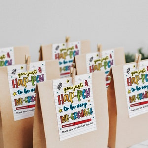 Teacher Appreciation Tag, Teacher Appreciation Week Gift Tags, Ink ...
