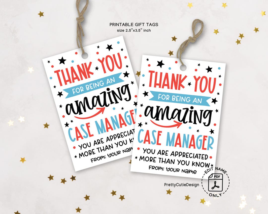 Printable Case Management Week Gift Tags, Happy Case Management Week ...