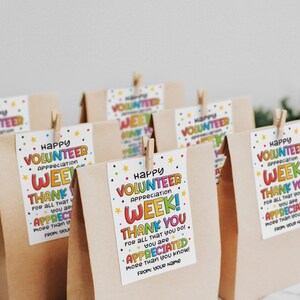 Volunteer Appreciation Gift Tag Printable, Classroom Volunteer ...