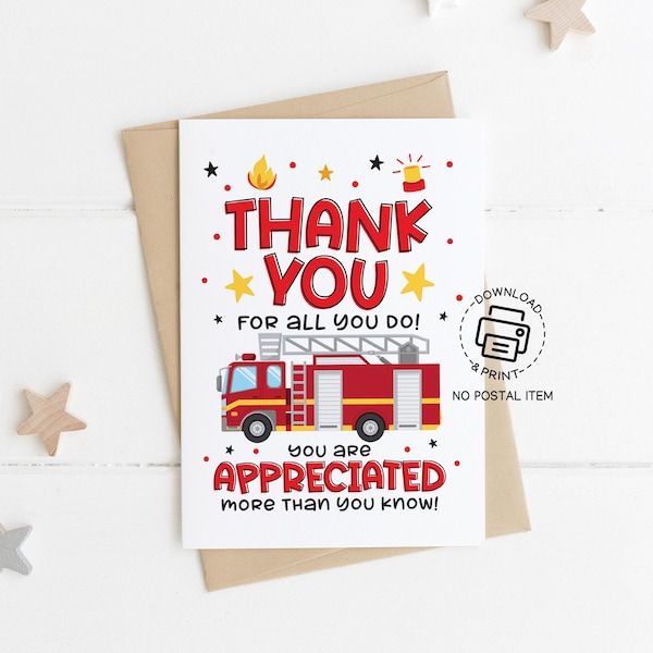 Thank You Cards Fire - Etsy UK