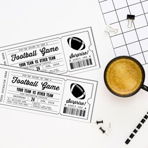 Football Ticket Template Canva Editable, Football Ticket Gift ...