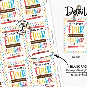 Teacher Appreciation Week Printable Gift Tags, Teacher Highlighter Gift ...