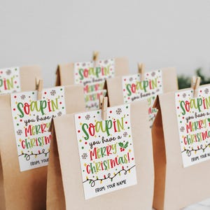 Christmas Soap Tag for Christmas Gifts Tag, Soapin You Have a Merry ...