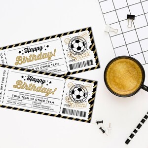 Soccer Game Gift Voucher Printable, Soccer Game Gift Certificate ...