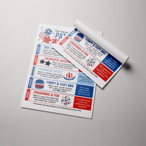 Patriotic Spirit Week Flyer: 4th of July School Newsletter (canva ...