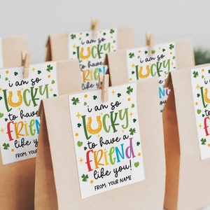 Happy St Patricks Day Printable Gift Tags, Lucky to Have You Friend St ...