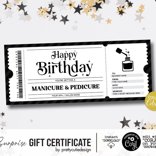 Pedicure Certificate - Etsy