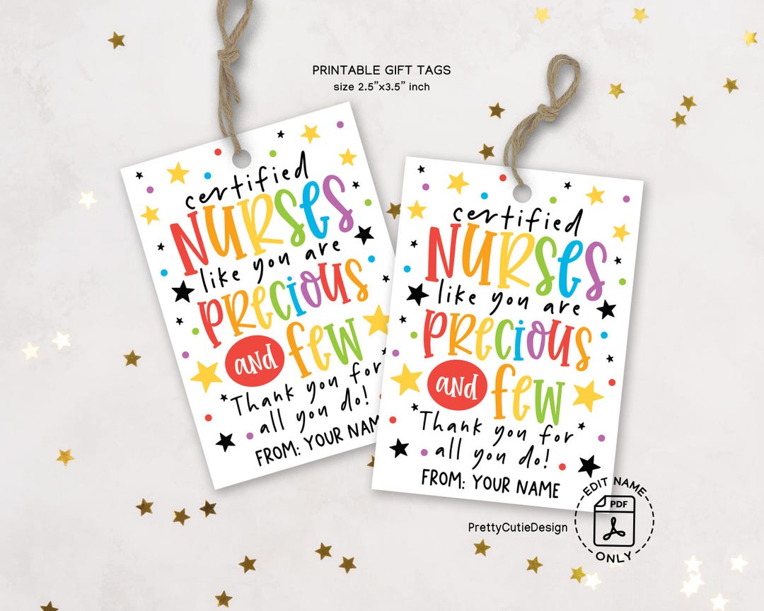Certified Nurses Day Gift Tag, Happy Certified Nurses Appreciation Day ...