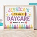 Editable First Day of Daycare Sign Template, Personalized Printable ...