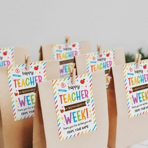 Teacher Appreciation Week Printable Gift Tags, Teacher Appreciation Tag ...