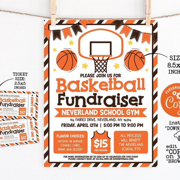 Basketball Fundraiser - Etsy