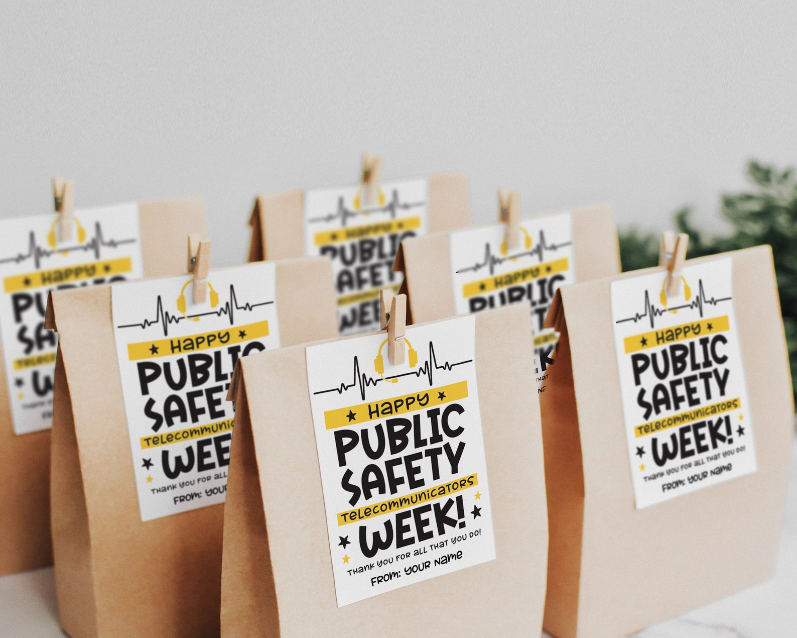 911 Dispatcher Gift Tag, Public Safety Telecommunications Week Gift Tag ...