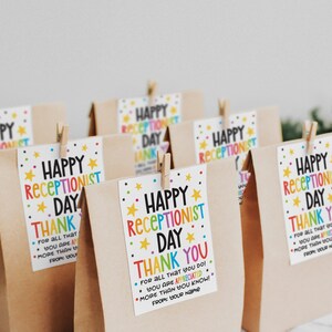 Receptionists Day Gift Tag Printable, Receptionist Day Card ...