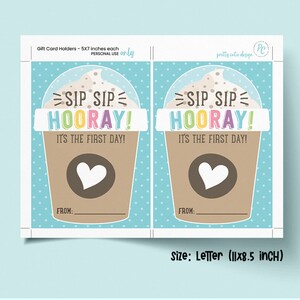 Sip Sip Hooray It's the First Day Back to School Coffee - Etsy