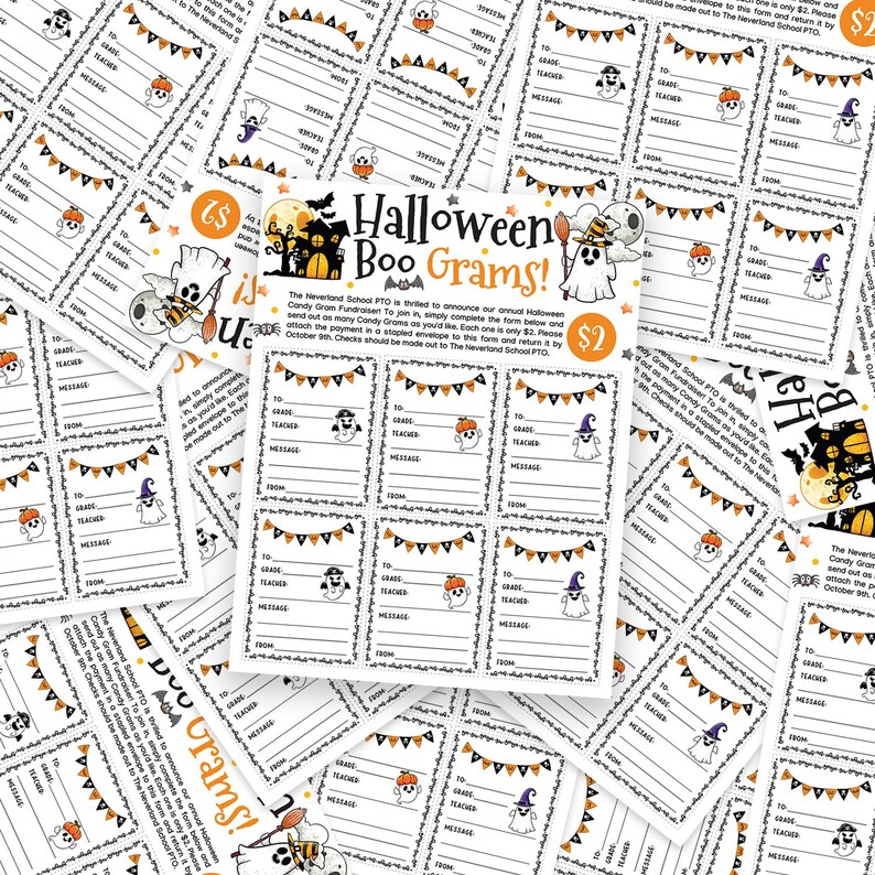 Halloween Boo Grams, School PTO Fundraiser Flyer (digital Download) - Etsy