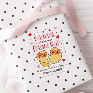 I Love Our Friend Chip Valentine's Day Gift Tag, Potato Chips Valentine ...