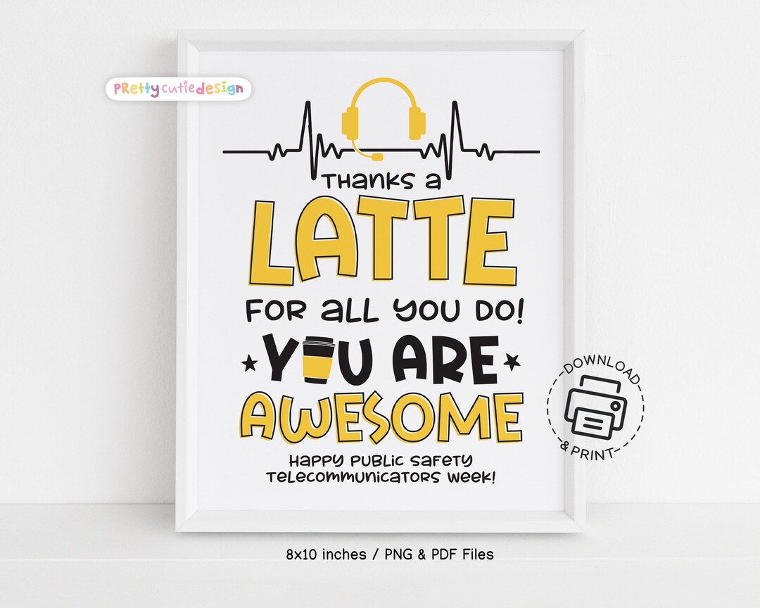 Dispatcher Appreciation Week Sign Printable, 911 Dispatcher Thank You ...