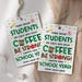 Welcome Back Coffee Gift Tag Printable, Happy First Day of School Gift ...