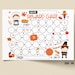 Thanksgiving Reward Chart for Kids, Simple Kids Reward Chart, Harvest ...