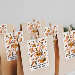 Thanksgiving Gift Tags Printable, so Very Grateful for Teacher and ...