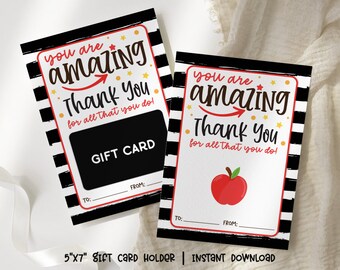 Teacher Appreciation Gift Card Holder - Etsy