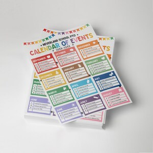 Editable School Calendar Template: PTO PTA Events Planner (canva ...