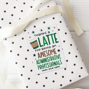 Administrative Professionals Day Gift Tags Printable, Thanks a Latte ...