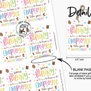 Happy Easter Printable Gift Tags, Office Easter Treat Tags, Easter ...
