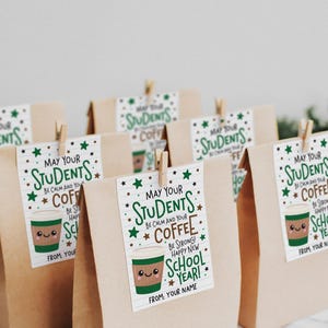 Funny Teacher Coffee Gift Tags: Back to School Printable (PDF Download ...
