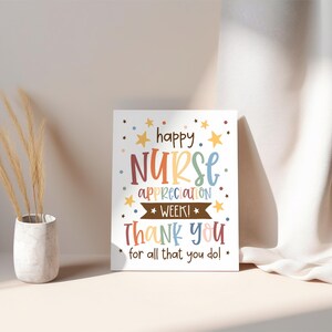Happy Nurse Appreciation Week Printable Sign, Thank You Wall Art for ...