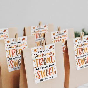 Thanksgiving Gift Tags Printable, Autumn Treat for Someone Sweet, Happy ...