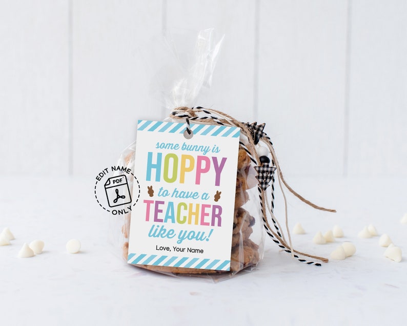 Teacher Easter Printable Gift Tags, Some Bunny Easter Tag, Teacher ...