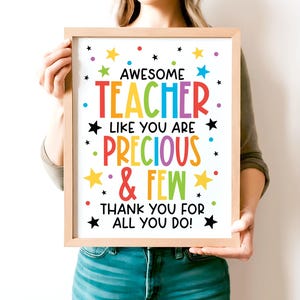 Teacher Appreciation Week Sign Printable, You Are Precious and Few ...