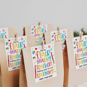 Teacher Appreciation Gift Tags, Flair-mazing School Supplies Teacher ...