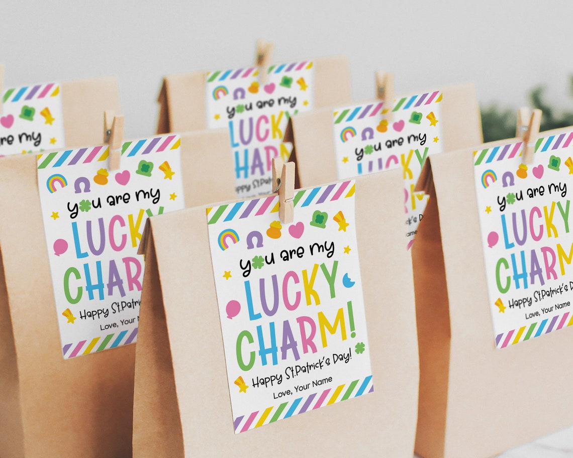 You Are My Lucky Charm Tag Printable Gift Tags, St Patty's Day ...