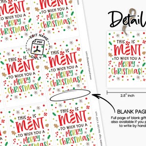 Peppermint Candy Holiday Gift Tags, This is Mint to Wish You a Merry ...