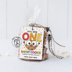 Teacher Appreciation Week Tag Printable, Teacher Gift Tags, One Smart ...