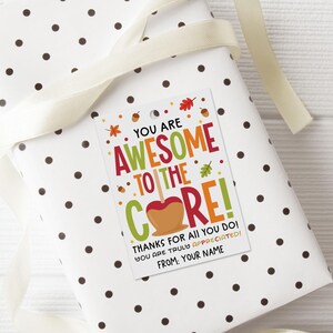 Thanksgiving Gift Tags Printable Fall Appreciation, You Are Awesome to ...